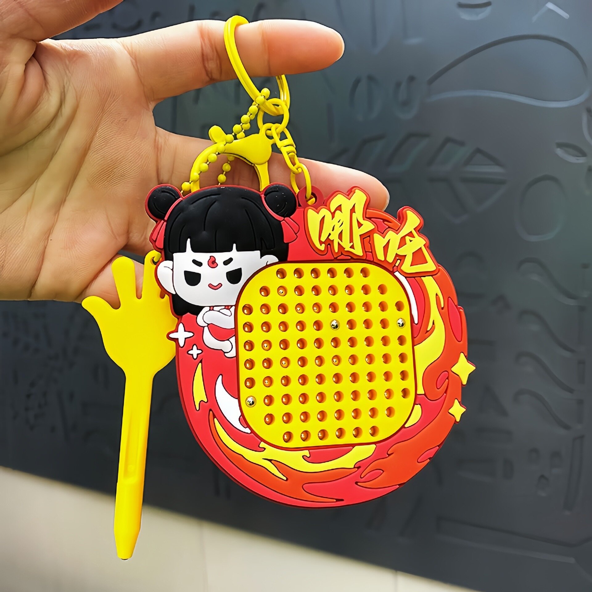 Креативный забавный брелок с магнитным стальным шариком для снятия стресса, доска для рисования, подвеска-лабиринт