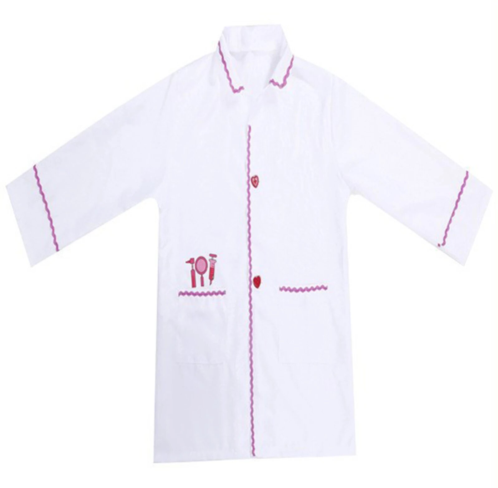 Детский белый лабораторный халат из полиэстера Белый, 120cm, white coat 2