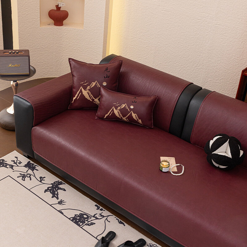 Горячая продажа, нескользящий кожаный чехол для дивана, новая подушка для дивана, нескользящая технологичная ткань, чехол для дивана в высококачественном винтажном стиле