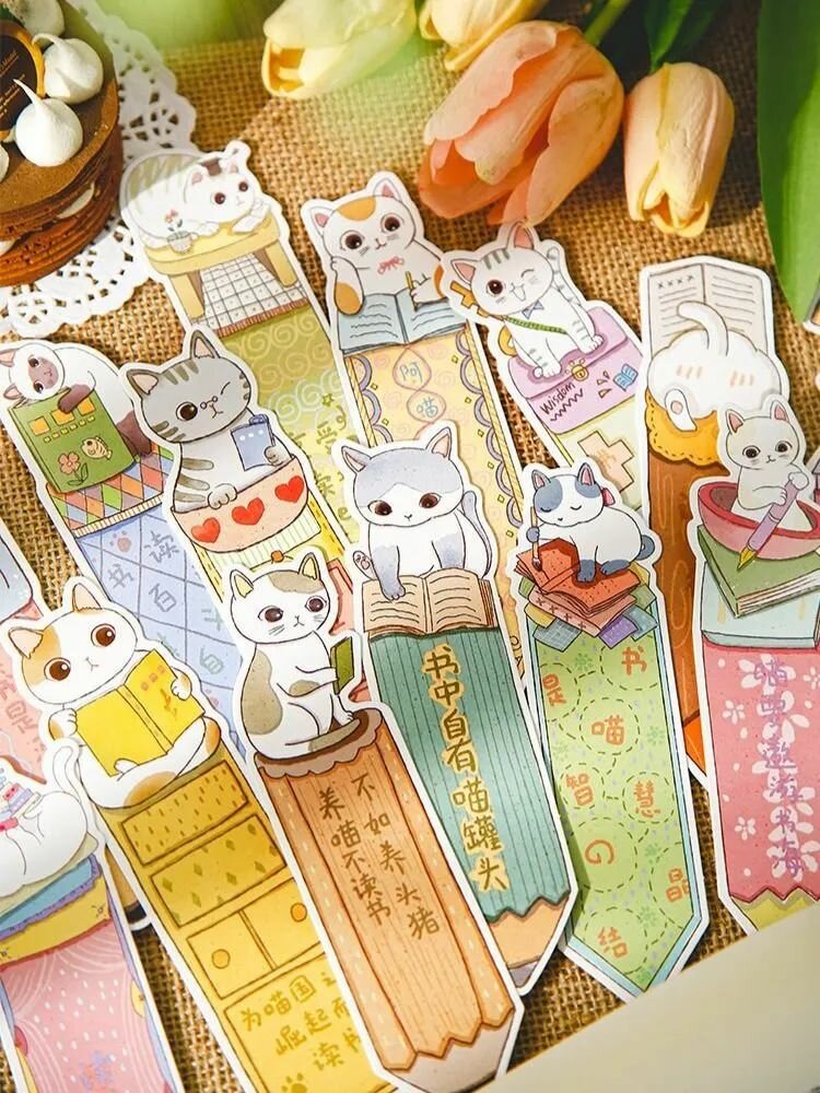 Набор закладок для книг котики