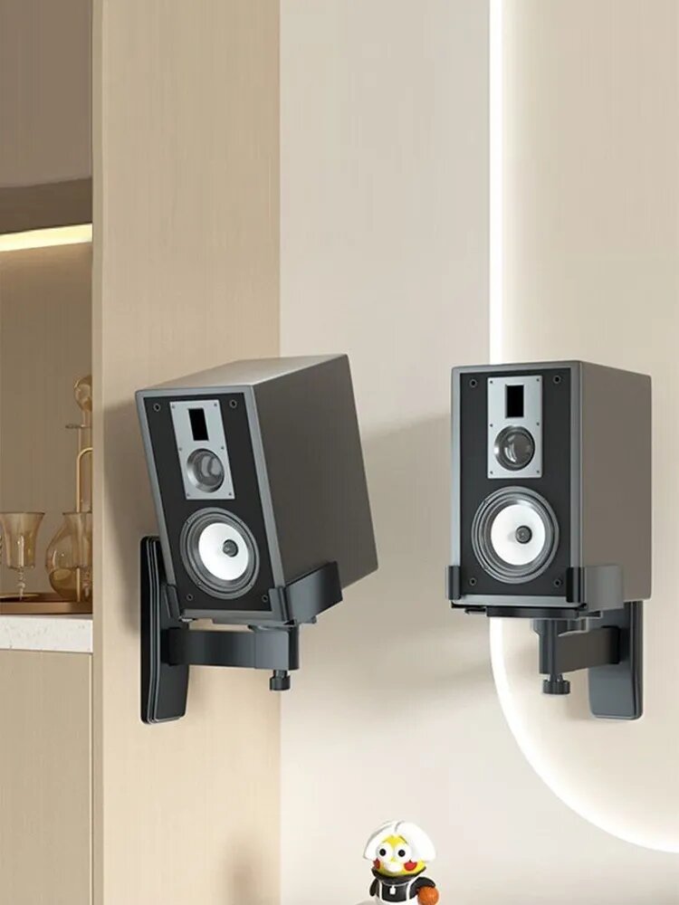 Кронштейн для колонок настенный (чёрный)/ Крепление для колонок/ (Комплект 2 шт)