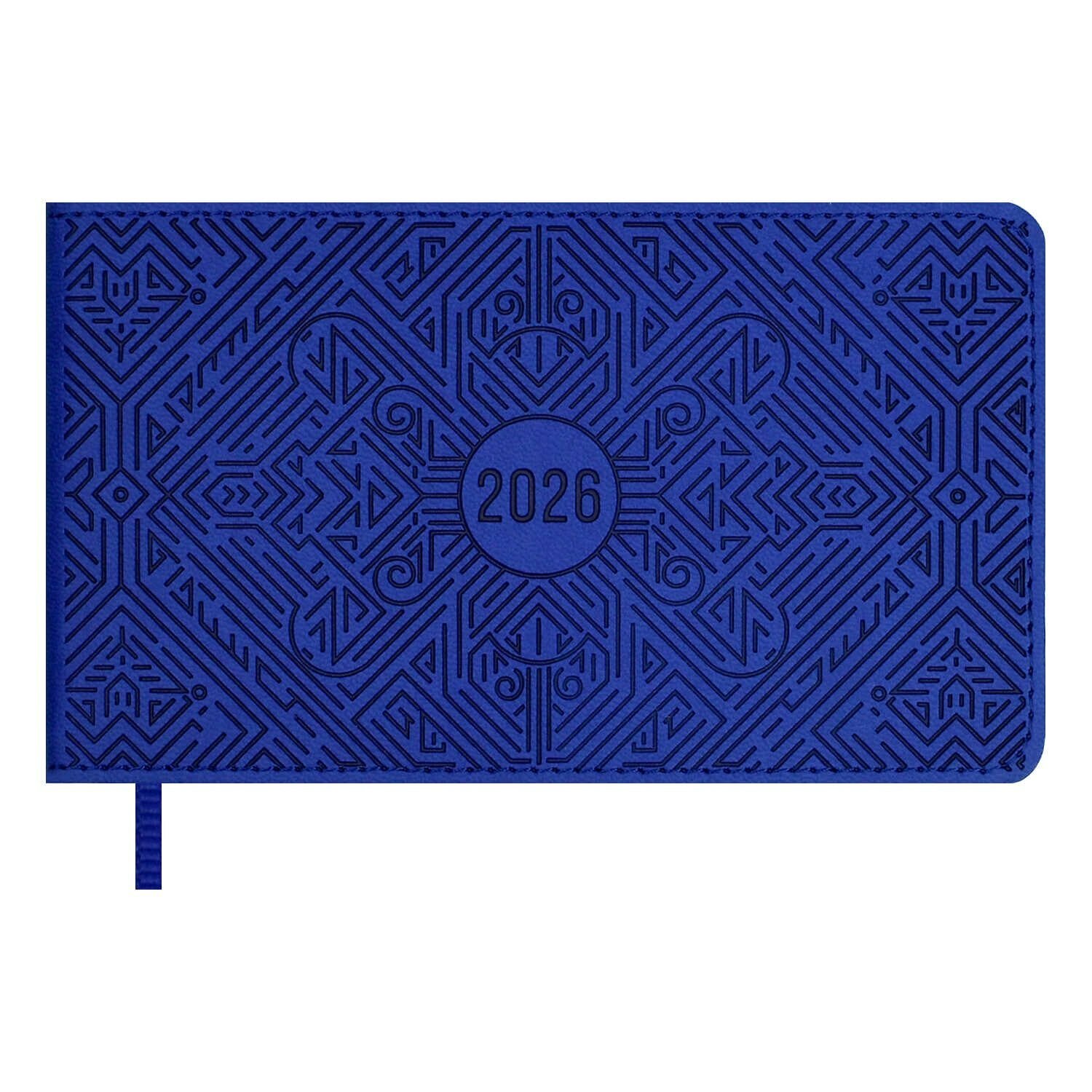 Еженедельник датированный 2026 год, 64 листа, 150x87 мм "Виннер", синий