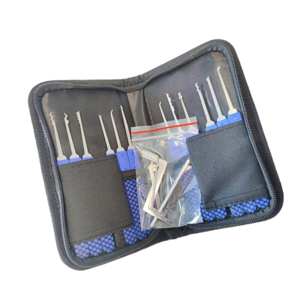 Набор принадлежностей для слесарных инструментов из 17 частей, ремонтный набор для хранения, синий