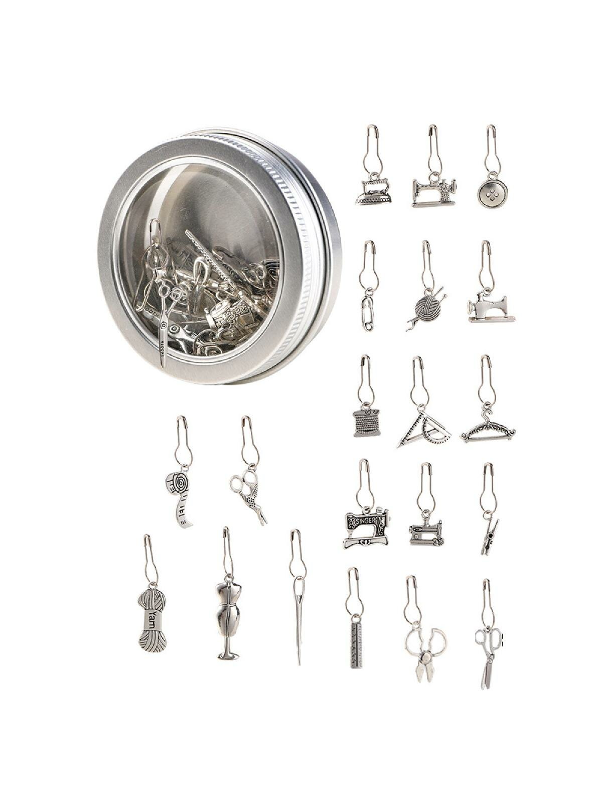 21ШТ Маркер для вязания крючком Брелок для маркера для кардигана Застежки для шали