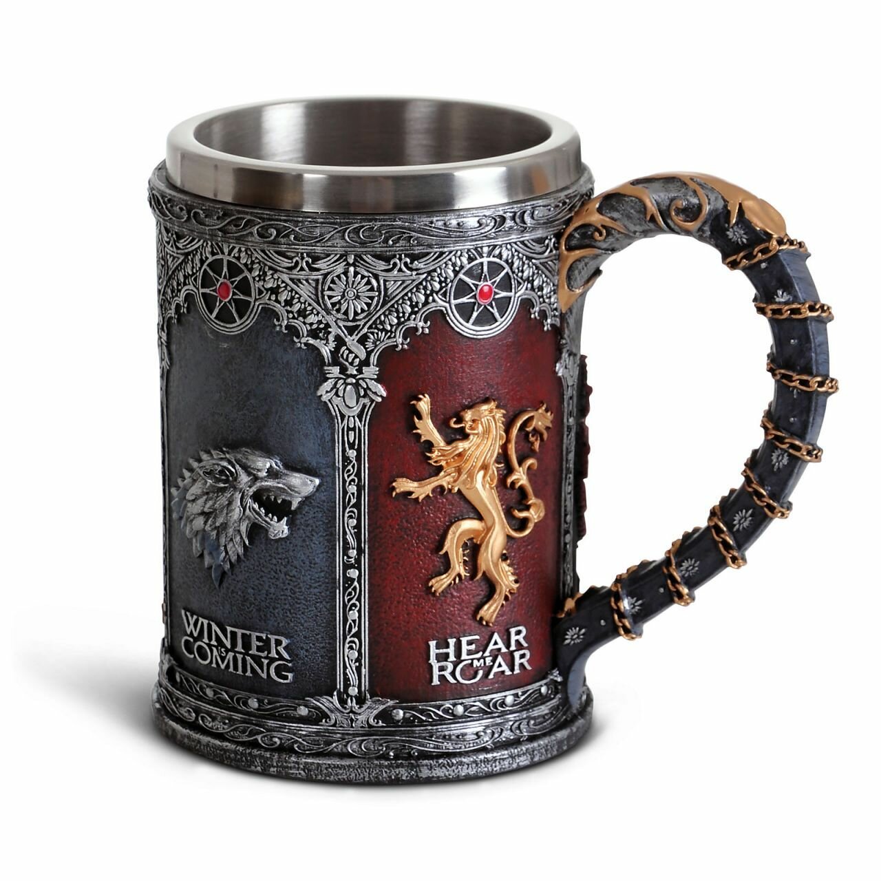 Кружка Nemesis Now - Game of Thrones House Sigil Tankard - Коллекционная кружка с гербом "Игры престолов", 14 см, 500 мл, цвет разноцветный, B3700J7