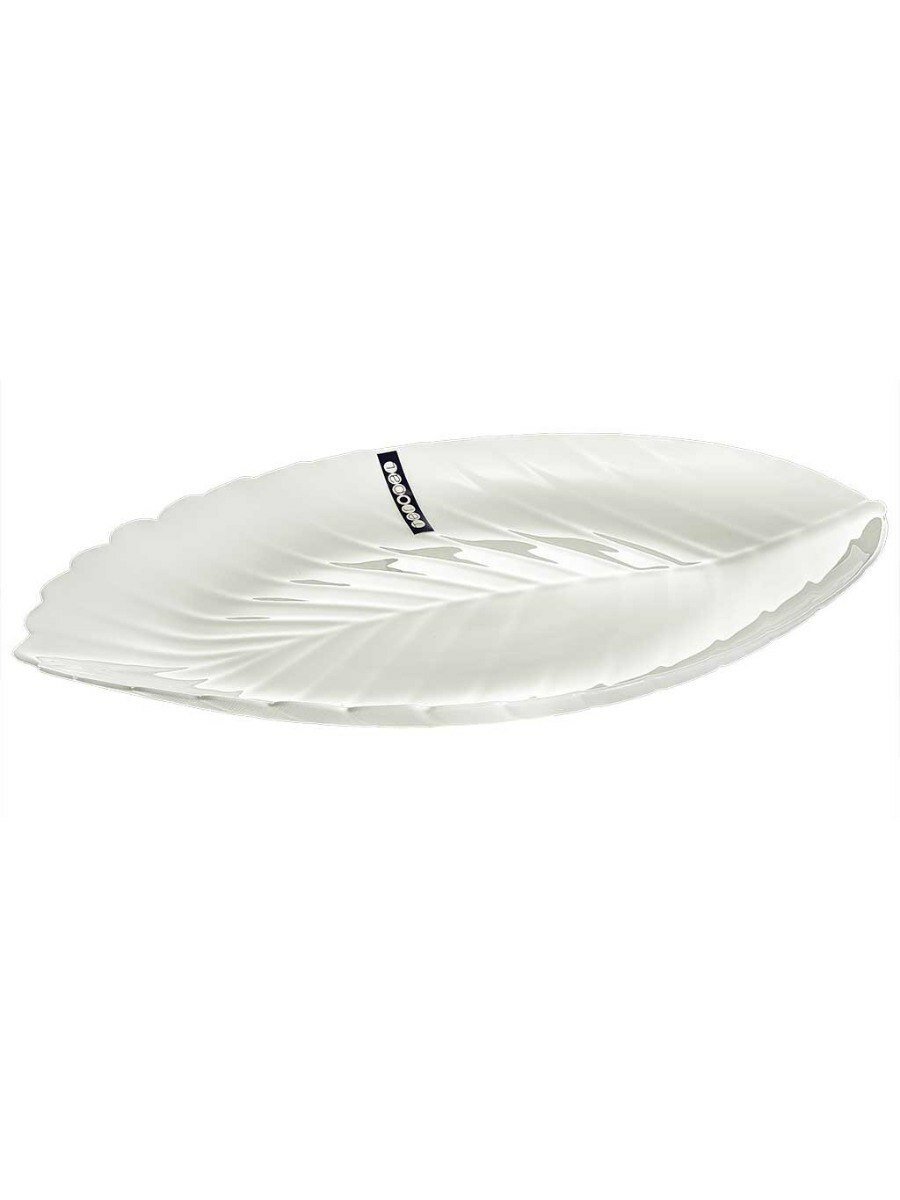 Блюдо сервировочное стеклокерамика Teropal 0001L3/50-SK, 36,5 см, Овальное, Белое