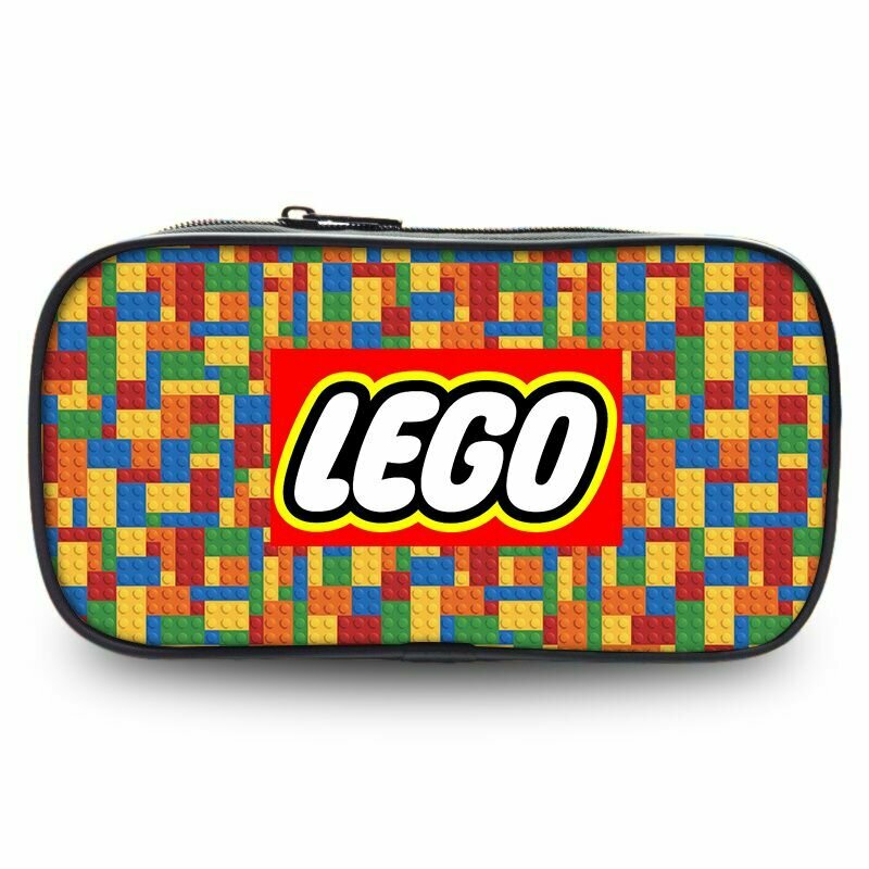 Канцелярский пенал Lego с логотипом для мальчиков и девочек, большой вместимости, для детей детского сада, средней и старшей школы, с возможностью персонализации.