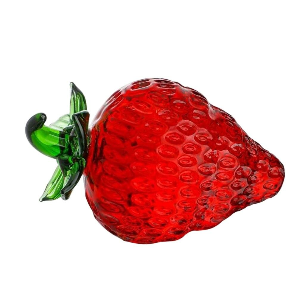 Миниатюрная стеклянная скульптура фрукта, Клубничный