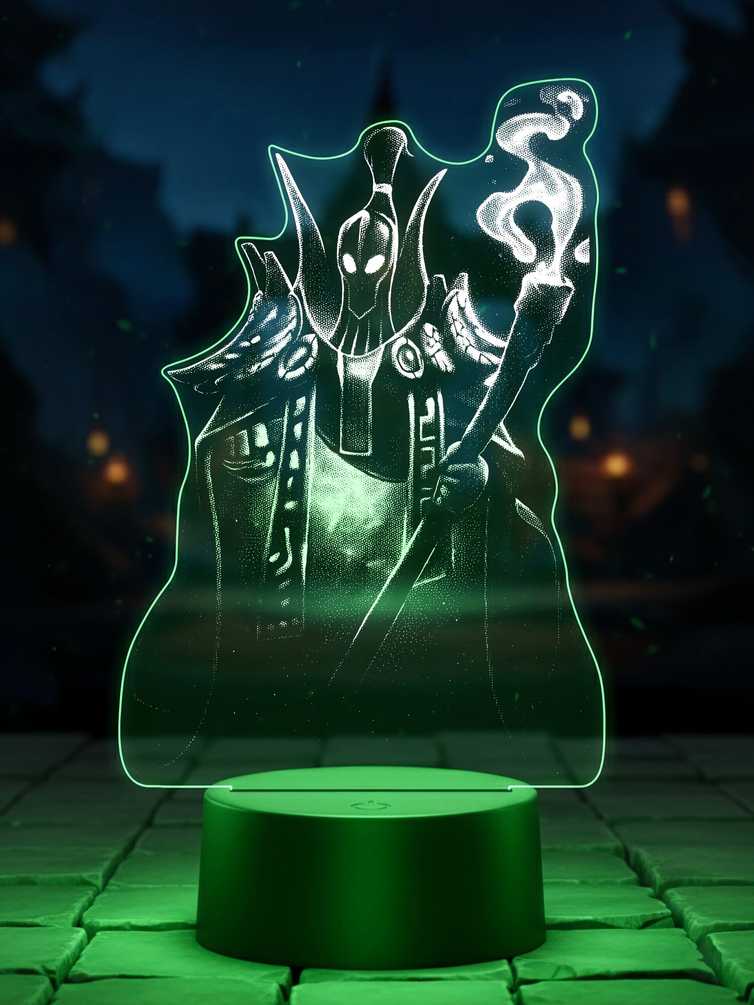 Ночник Дота 2 Рубик - Dota 2 Rubick. Подарок геймеру — декор для игровой комнаты с символикой популярных игр, узнаваемыми персонажами и атмосферой киберспорта.
