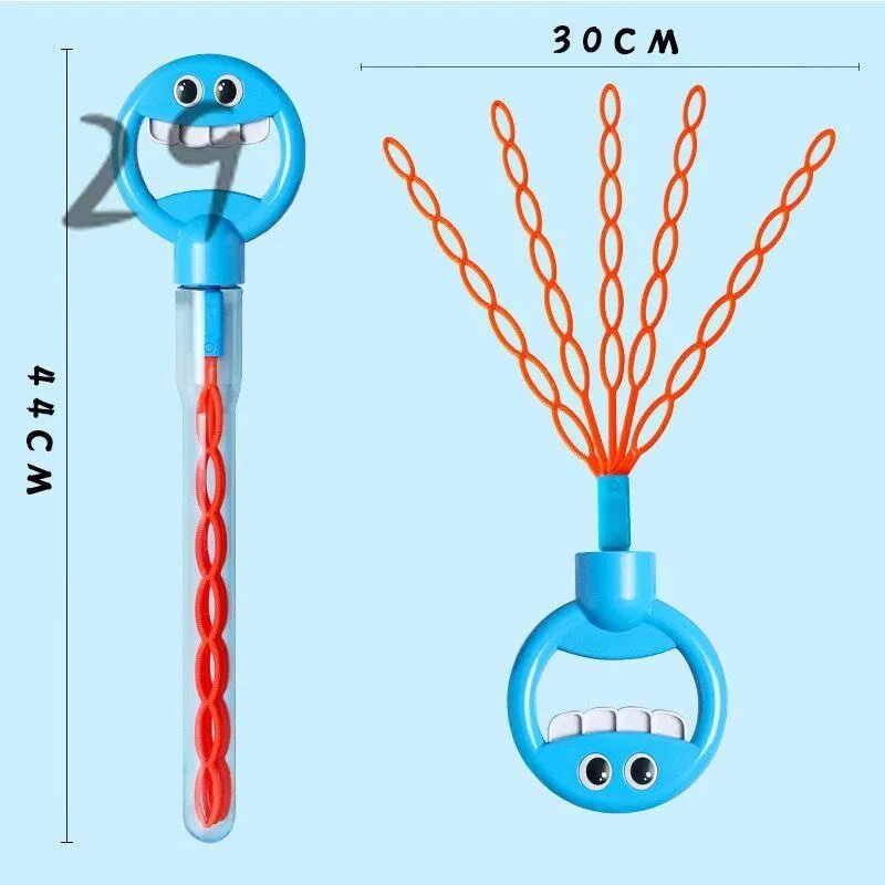 Волшебная палочка-смайлик с 5 лапками, 32 отверстиями и 10 пузырьками жидкости