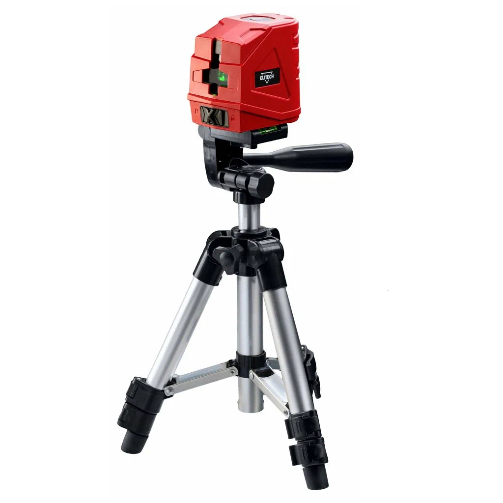 Нивелир лазерный ELITECH ПЛ 4К-ЗЕЛ 204854/200569, зелёный луч, угол самовыравнивания 3°, вес 2180 г