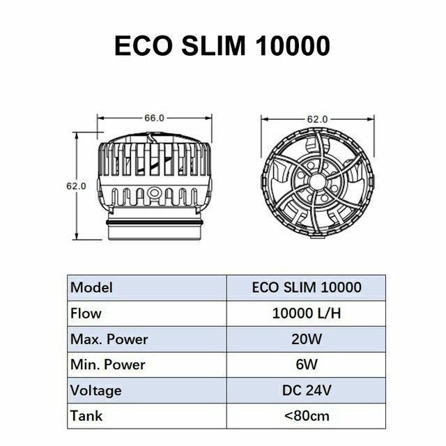 ZKSJ Eco Slim 6000/10000/15000/20000/25000 DC Мини-аквариум для морских рыб Аквариумный волновой насос с контроллером