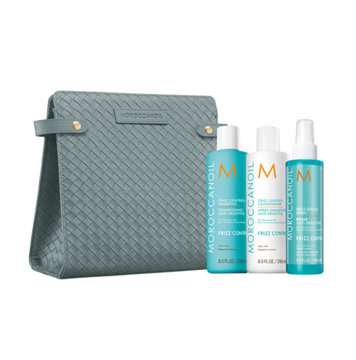 Праздничный набор для непослушных Волос MOROCCANOIL Frizz Control 2025 в Косметичке