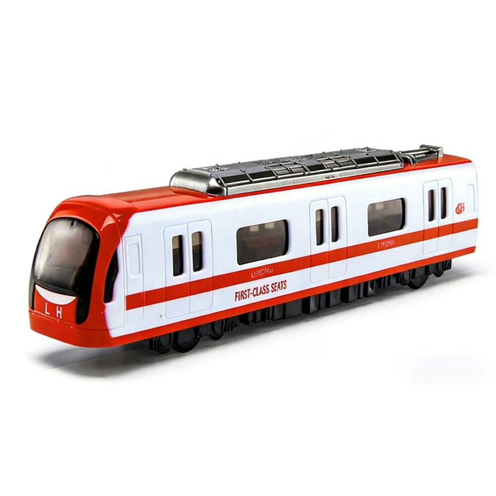 Металлический высокоскоростной рельсовый поезд метро, набор из сплава, магнитное соединение, детские игрушки