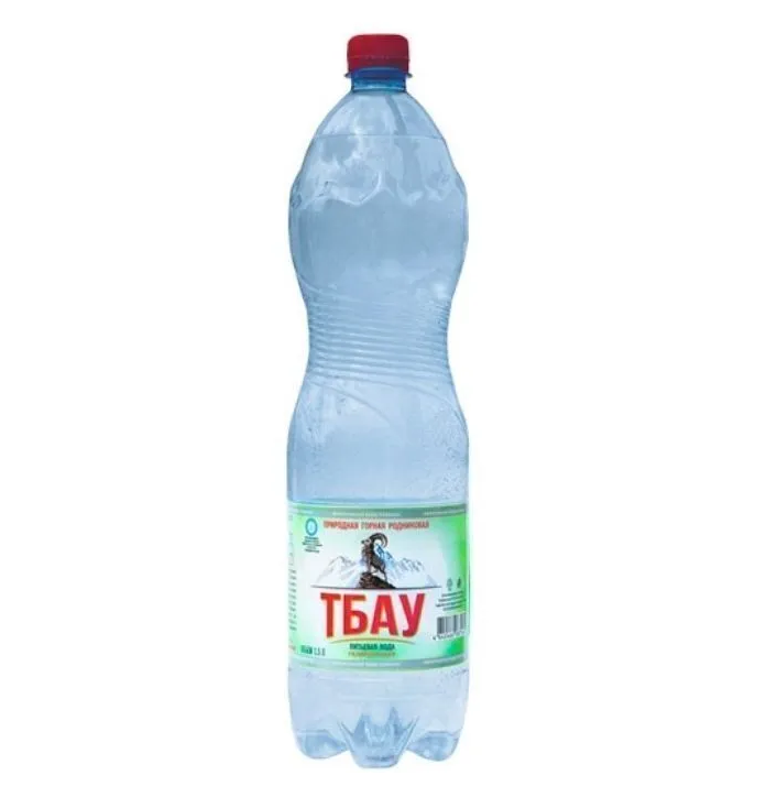Вода питьевая природная "Тбау", газированная, 6 шт. по 1,5 л, ПЭТ