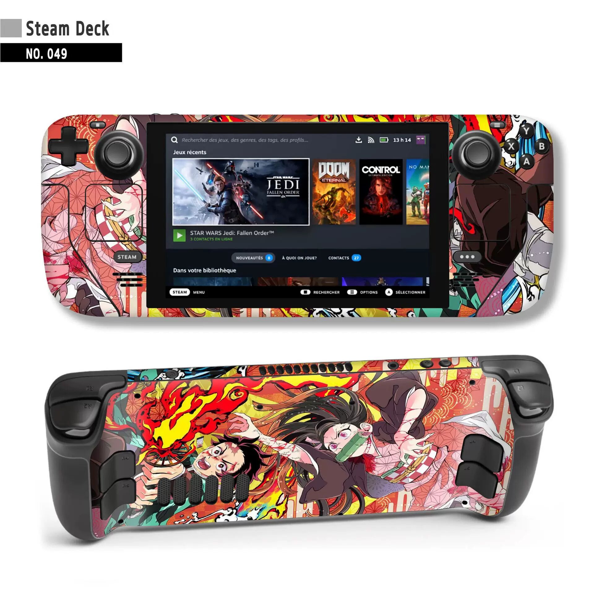 Наклейка-пленка для Steam Deck OLED - узор 049# для игровой портативной консоли