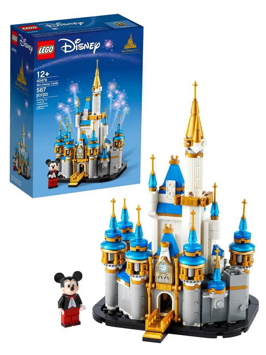 Конструктор LEGO Disney 40478 "Замок Disney", миниатюра замка Золушки, с эксклюзивной минифигуркой Микки