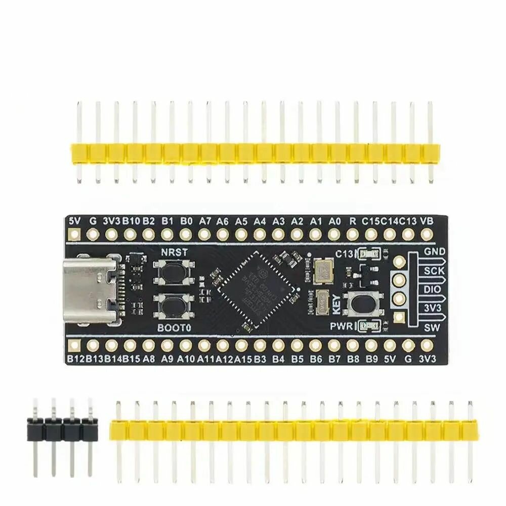 STM32F411CEU6 type-c модуль, макетная плата (ножки в комплекте, не распаяны)