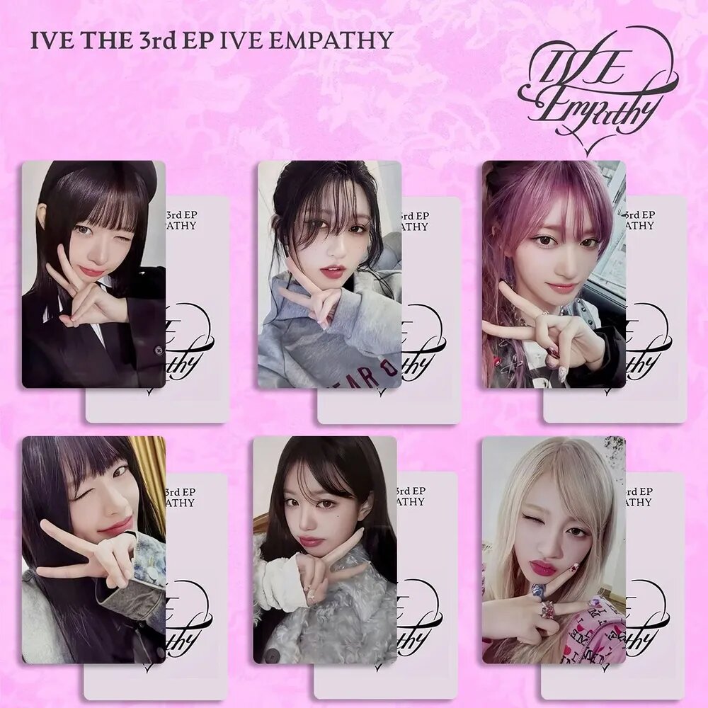 Карточки IVE EMPATHY k-pop карточки коллекционные Фотокарточки 54 * 86 мм 6 шт