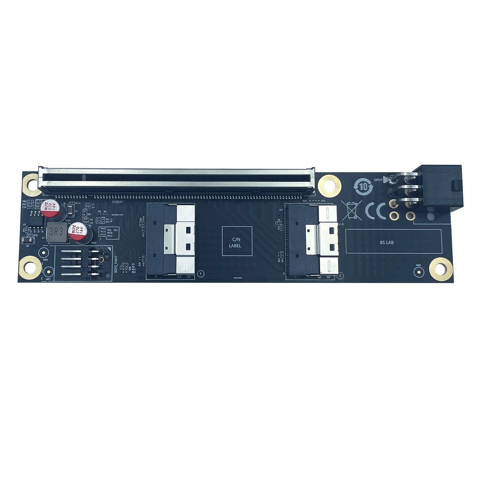 Райзер PCI-E 4.0 для дискретной видеокарты с U.2 SSD C