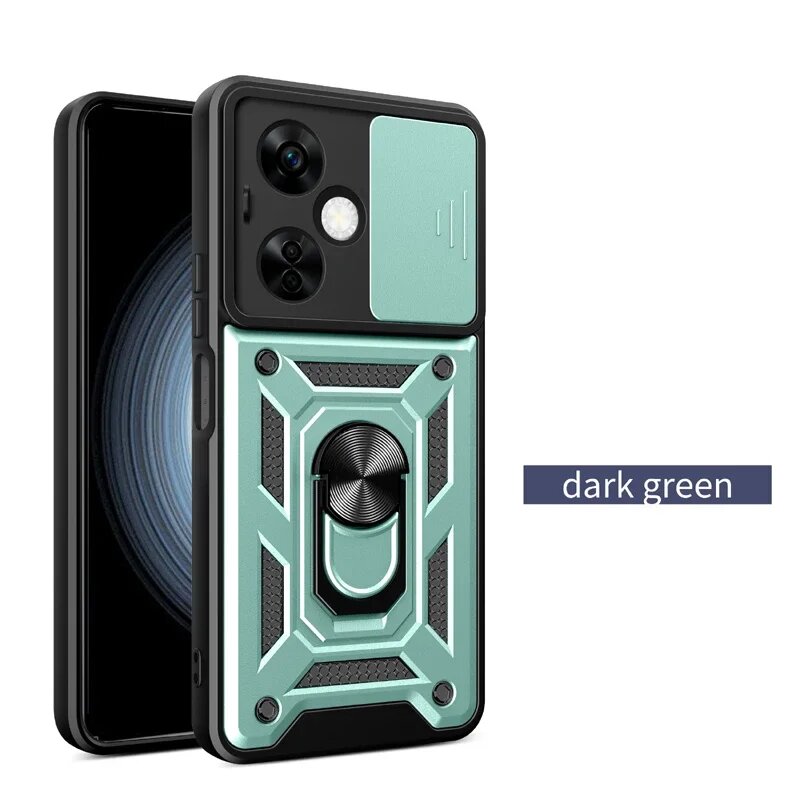 Противоударные чехлы-бамперы с подставкой для OnePlus Nord 4 5 N20 N30 drak green, For Nord N30 SE