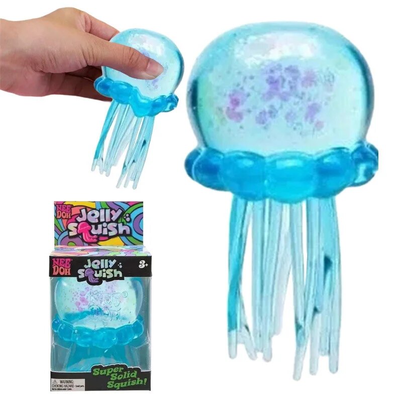 Nee Doh Jellyfish Squish игрушка-антистресс Синий, Blue