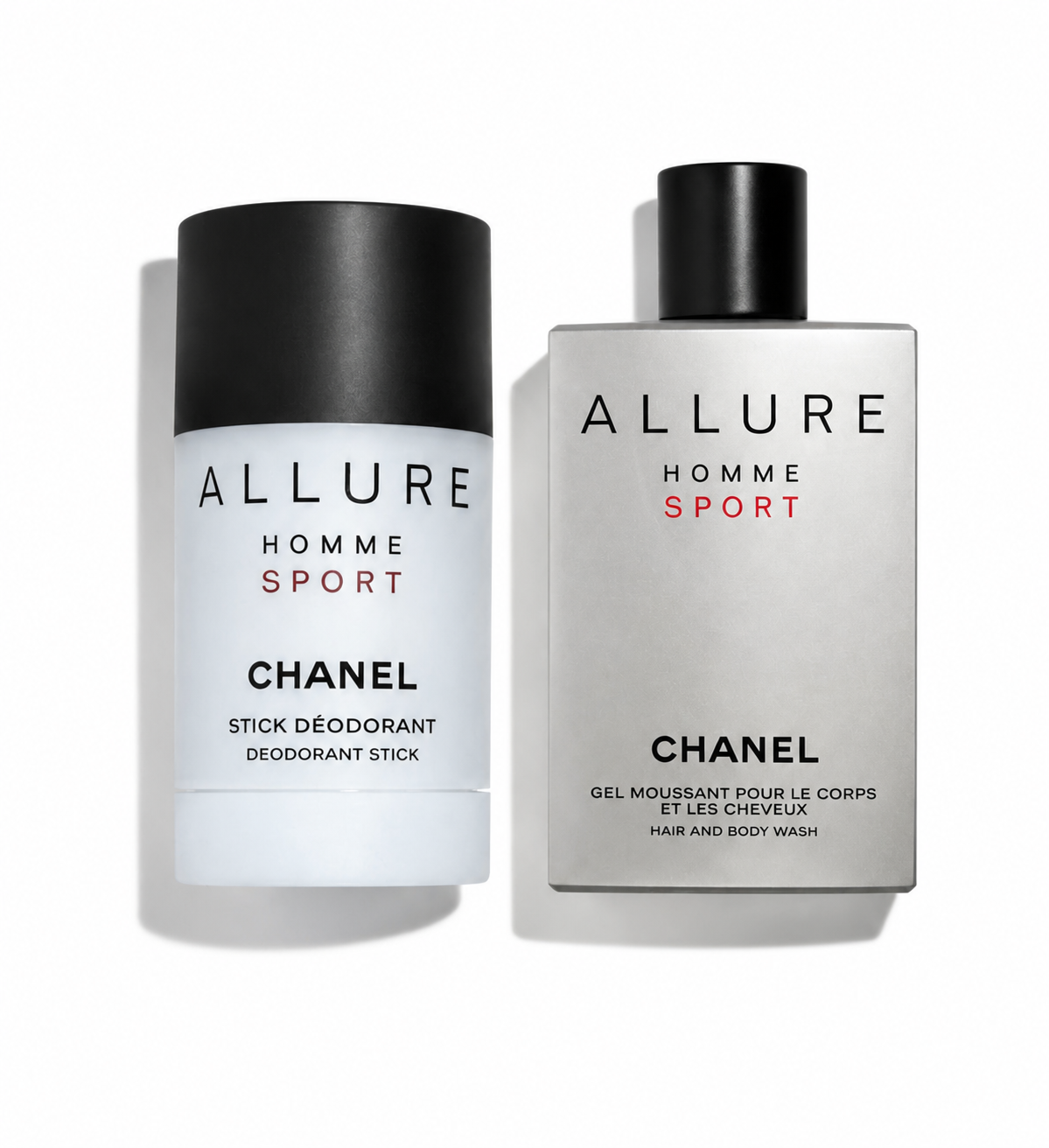Набор Chanel, Allure Homme Sport, Дезодорант Стик 75 мл и Гель для душа 200 мл