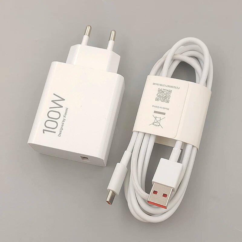 Оригинальное зарядное устройство Xiaomi, 100 Вт, турбо-быстрая зарядка, адаптер питания ЕС/США для Redmi Note 12 13 14 Pro Mi 17 15 14 13 Ultra, кабель типа C