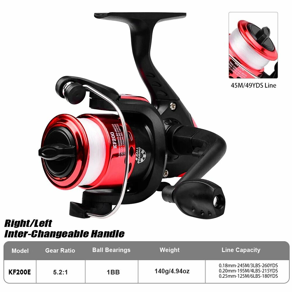 Спиннинговая катушка PROBEROS KF200E COLOR E 5.2:1