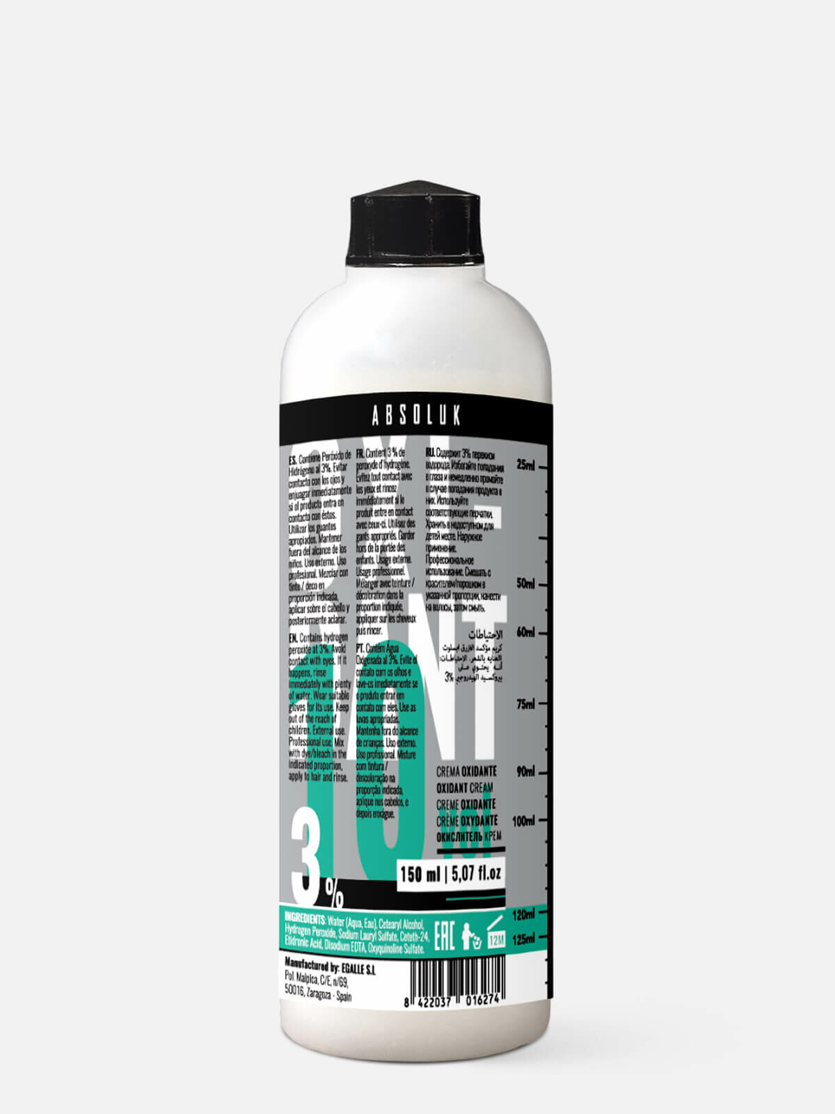 Оксид для краски 3% Absoluk Oxidant Cream (10 vol), 150 мл