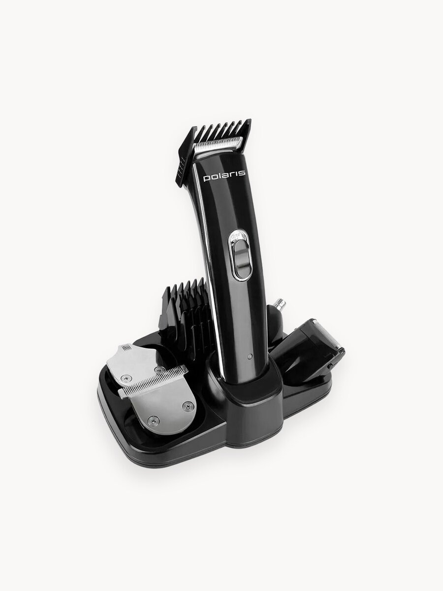 Машинка для стрижки волос Polaris PHC 3015RC / Триммер для бороды, черный