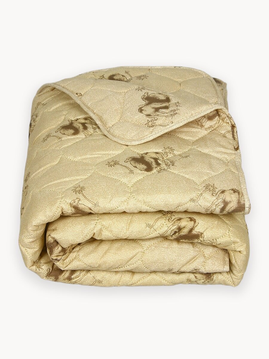 Одеяло "Верблюжья шерсть" полновесное, Евро размер, в полиэстере, плотность 300 г/м2