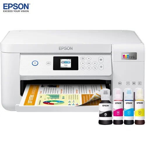 Epson МФУ Струйное L4263/L4266, СНПЧ, цветн, A4, USB, Wi-Fi с 4 флаконами чернил , белый