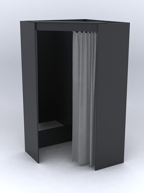 Примерочная из ДСП №2Б, Черный. Производитель товара - компания Westcom.