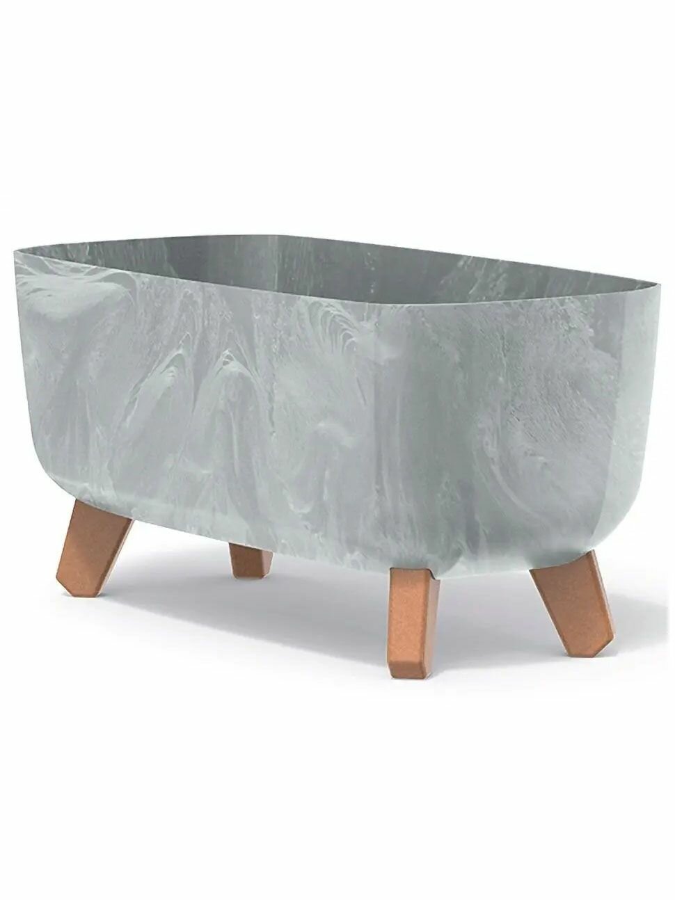 Кашпо для цветов Prosperplast GRACIA CASE, на ножках, 39х19,5х18,7 см, 13 л, бетон