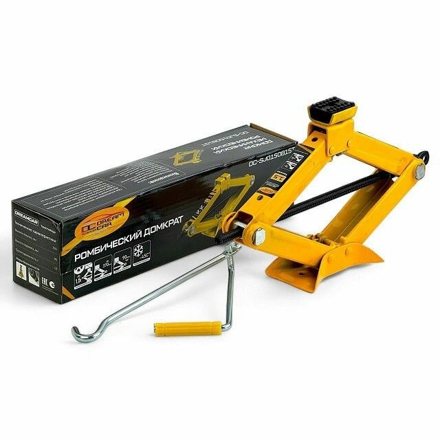 Домкрат ромбовидный винтовой с резин опорной частью 1,5 т 90-370 мм