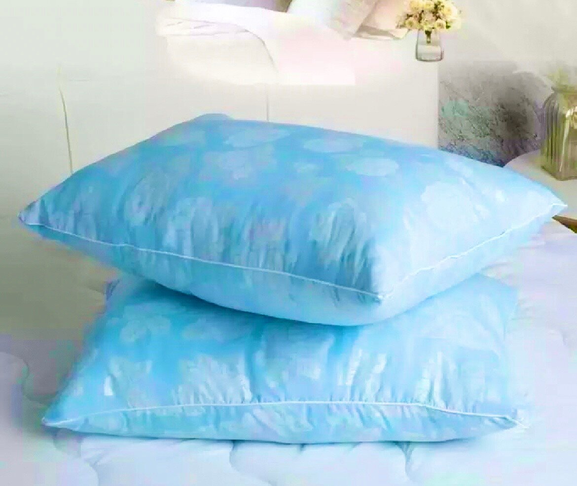 Подушка для сна гипоаллергенная , наполнитель - Эвкалиптовое волокно, 50х70 см. Чехол - Тик 100% Хлопок , Премиум класса.