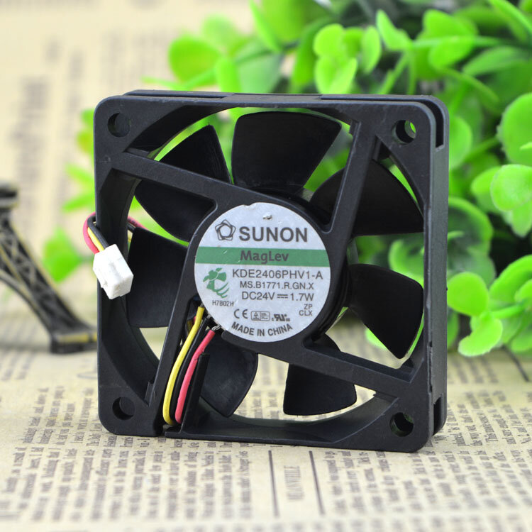 Бесплатная доставка SUNON KDE2406PHV1-A 6CM 1.7W DC 24V 6015 60mm 6cm 3 line alarm server inverter axial blower cooler Вентилятор охлажденияs