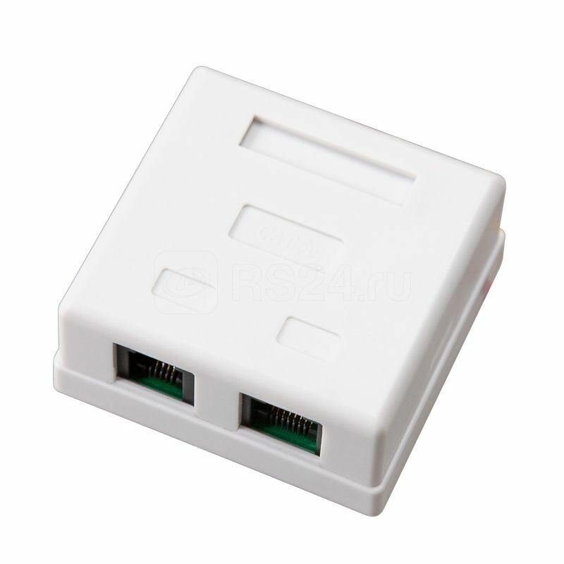 Розетка комбинированная внешняя REXANT RJ-45 (8Р-8С) + RJ-11 (6Р-4С)