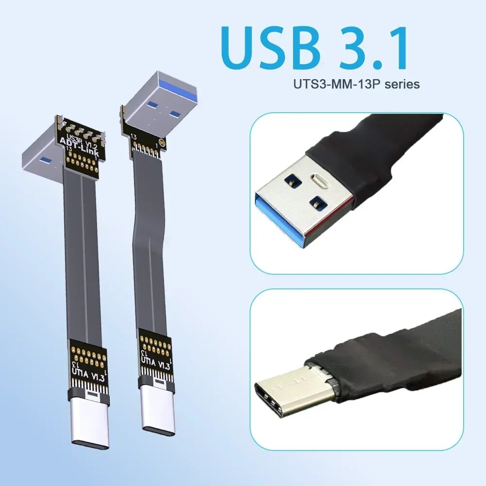 Кабель ADT-LINK USB 3.1 Type-C - Type-A, 20cm, S2B-T2A — фото 1