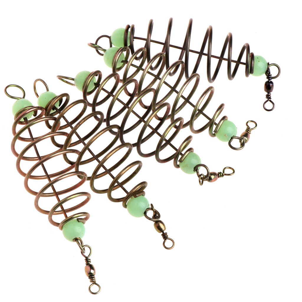 1 упаковка из 5 штук, рыболовные снасти, светящаяся приманка из бисера, пружинящая приманка, держатель рыболовной приманки