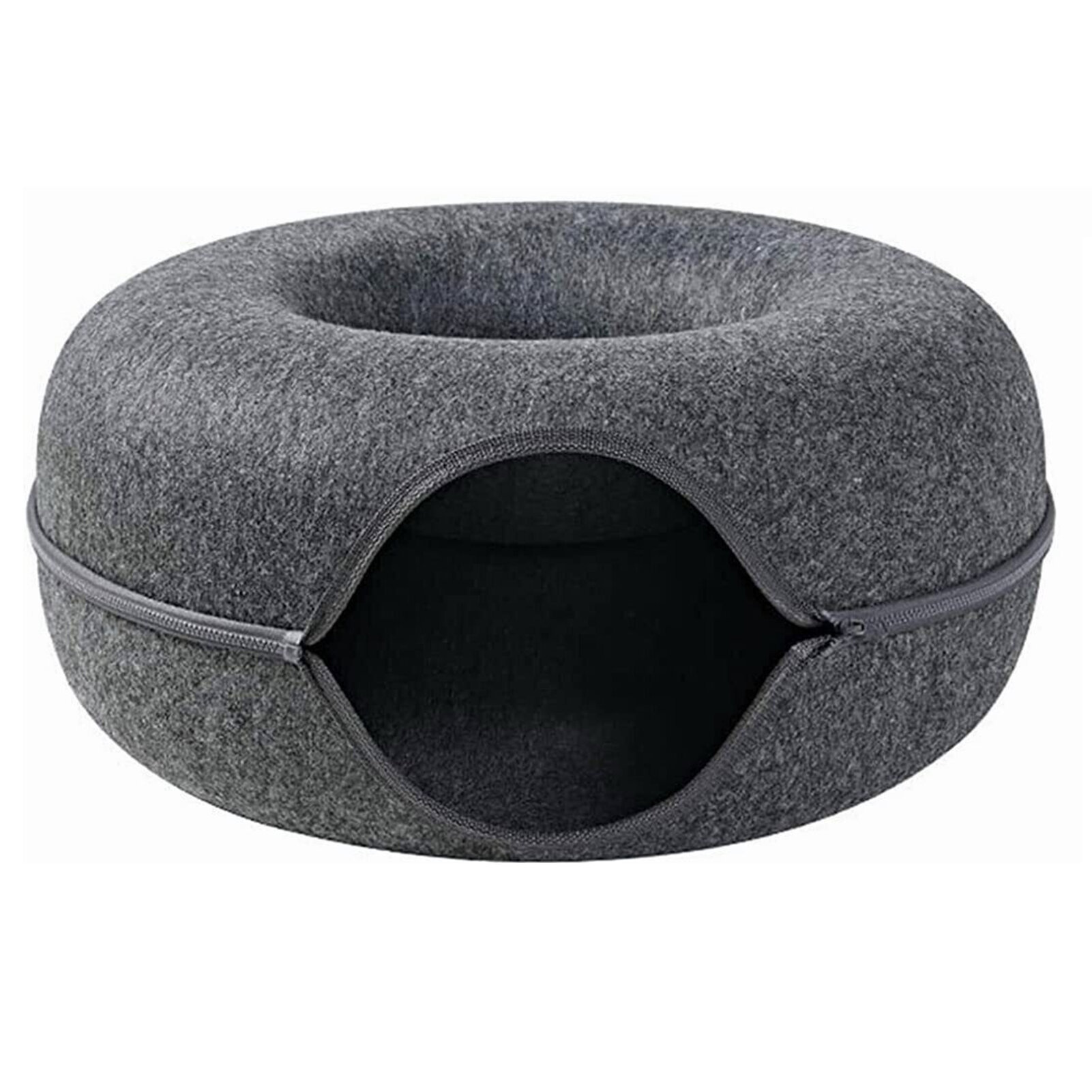 Cat Tunnel Bed for Indoor Cats Toy Donut Durable Dual-Function Design Scratch Resistant- Suitable Rabbit Small Animals