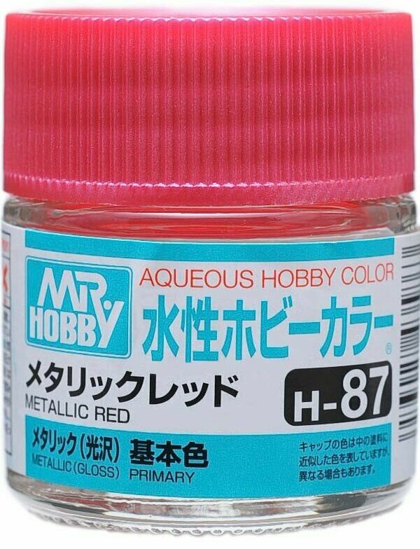 H 87 краска водоразбавляемая художественная т. м. MR.HOBBY 10мл METALLIC RED