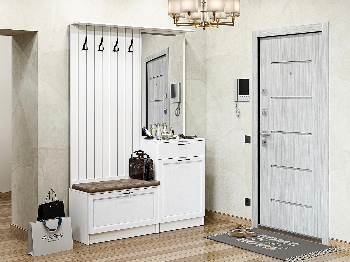 Прихожая стиль 1.4 метра. Белый