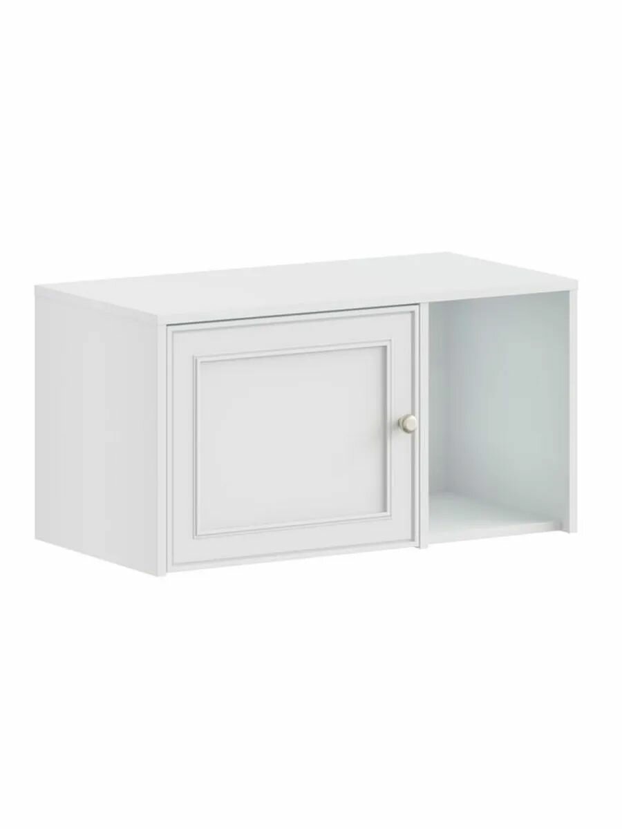 Антресоль, распашной шкаф для одежды и хранения вещей Люсиль, 78.6х40.1х41.2 см, Белый арктик