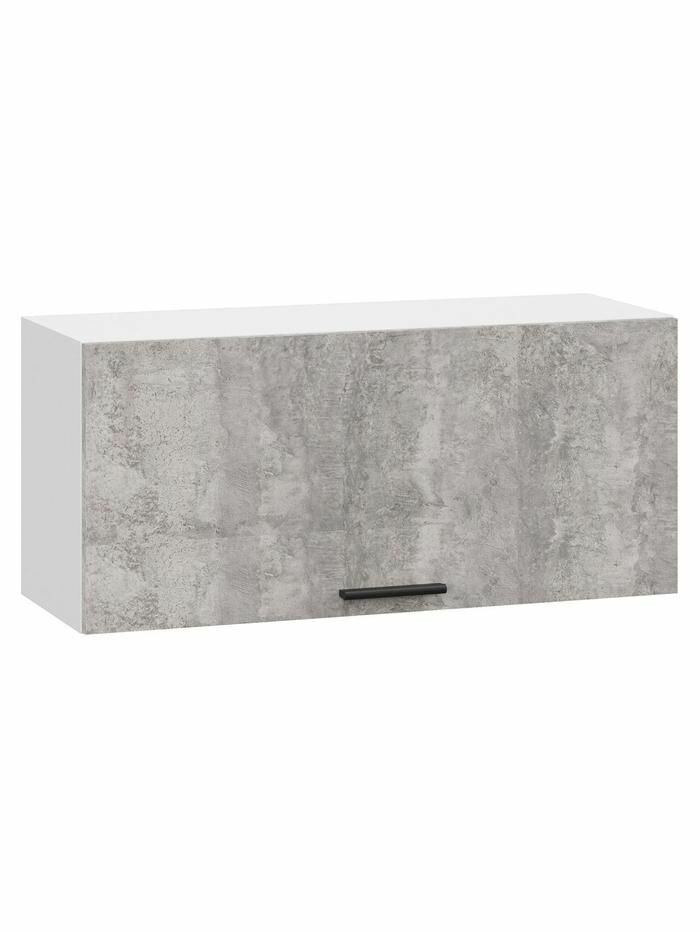 Кухонный модуль навесной, шкаф Урбан, 80х29.6х36 см, Белый / Цемент светлый