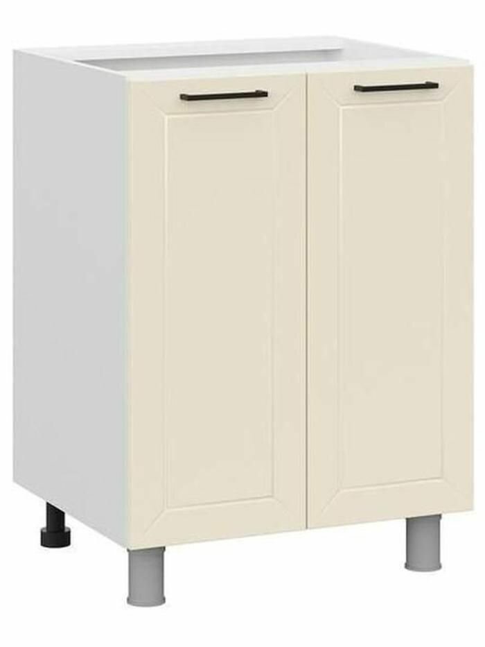 Кухонный модуль напольный, стол Сектор с полками, с доводчиками, 60х50.6х82.4 см, Белый / Магнолия