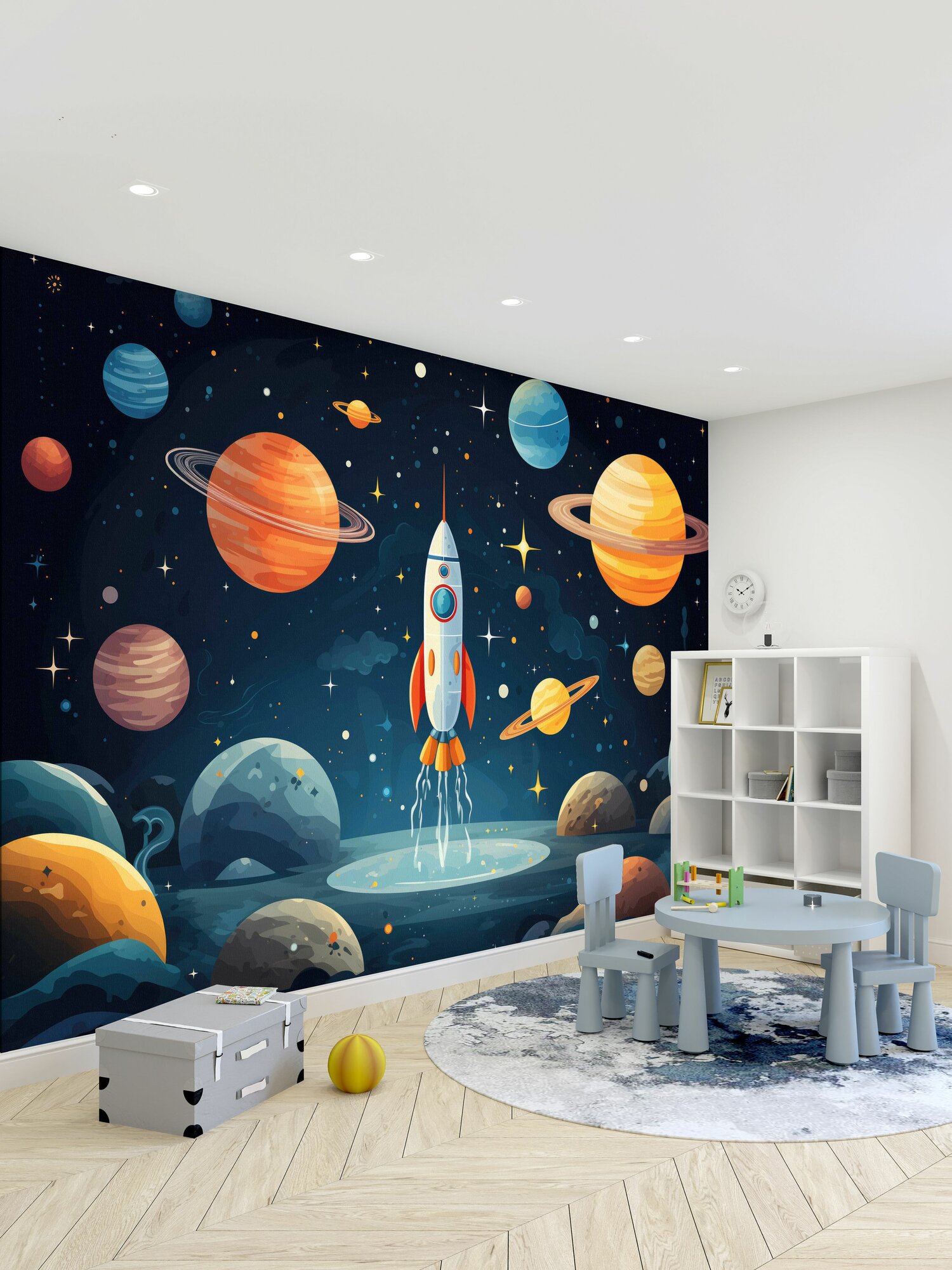 Фотообои детские на стену Космос 400х270 см
