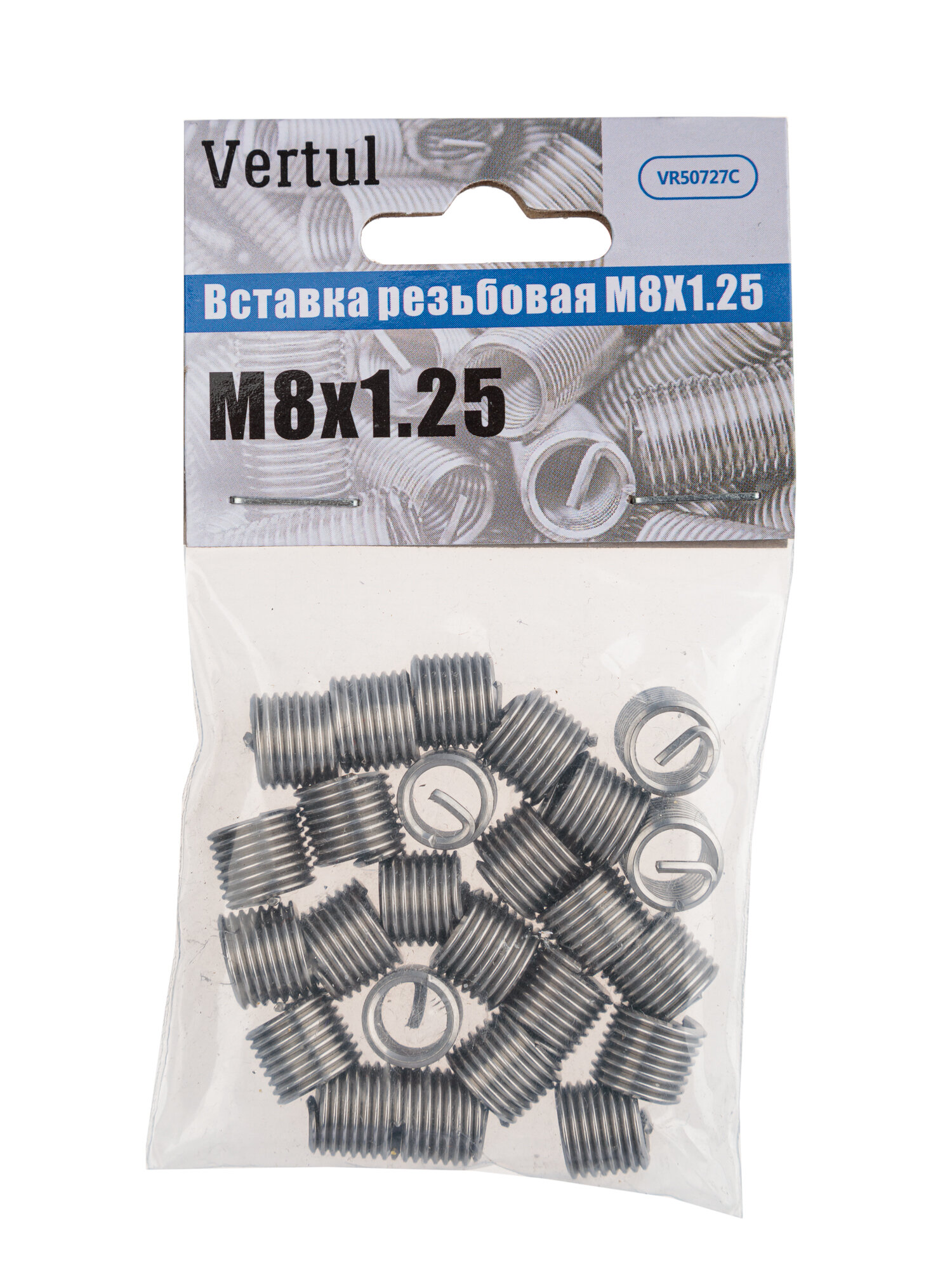 Вставка резьбовая M8x1.25 Vertul VR50727C, комплект 25 штук.