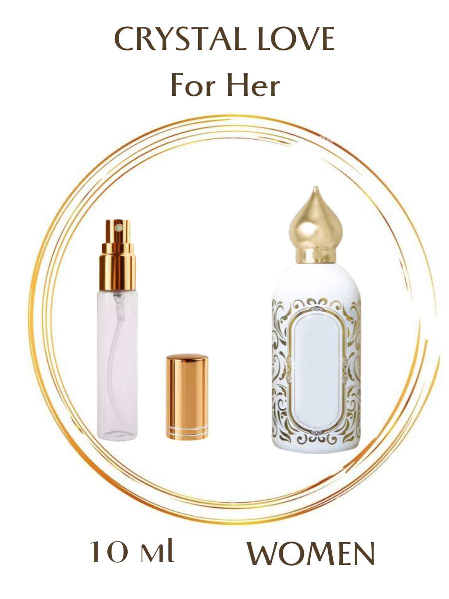 Духи парфюм CRYSTAL LOVE For Her спрей 10 мл женские, восточные, гурманские